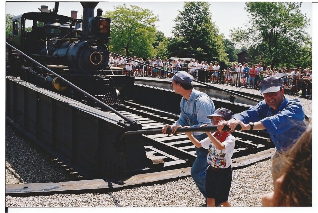 The roundhouse’s turntable was so precisely made and balanced that ...